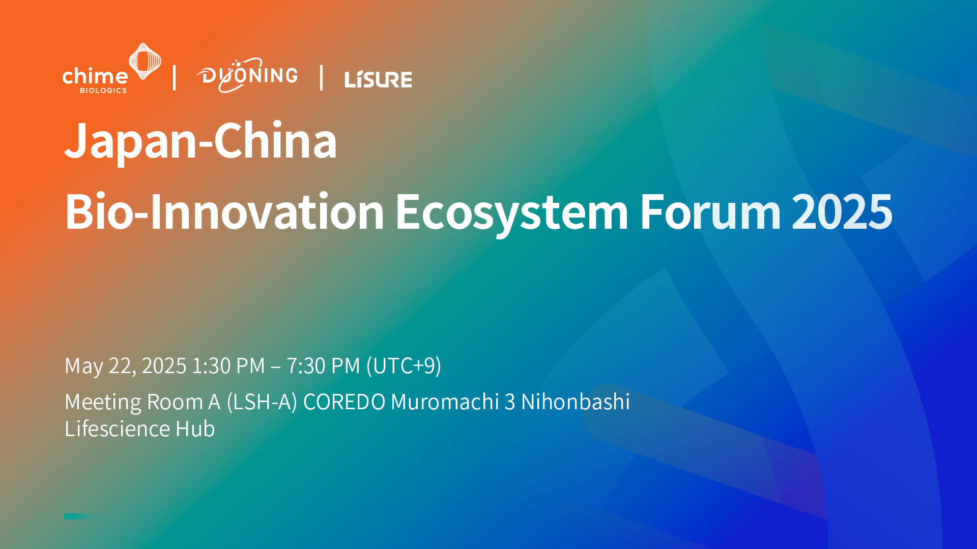 Japan-China Bio-Innovation Ecosystem Forum 2025